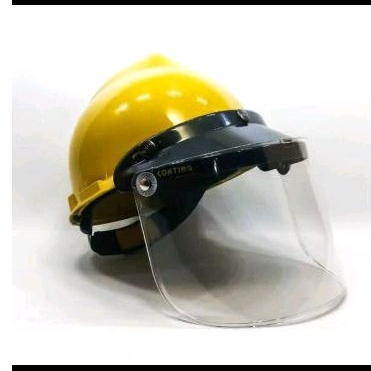 Jual HELM SAFETY PROYEK TUKANG APD include FACESHIELD | Shopee Indonesia