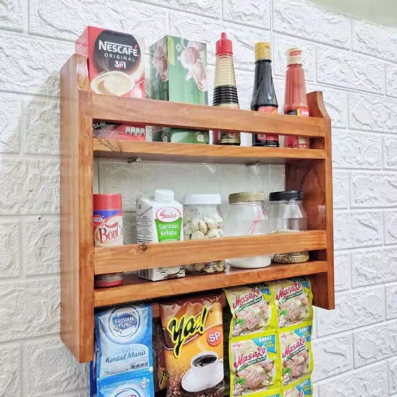 Jual Rak bumbu dapur dinding rak cantolan gantung tempat bumbu tempel ...