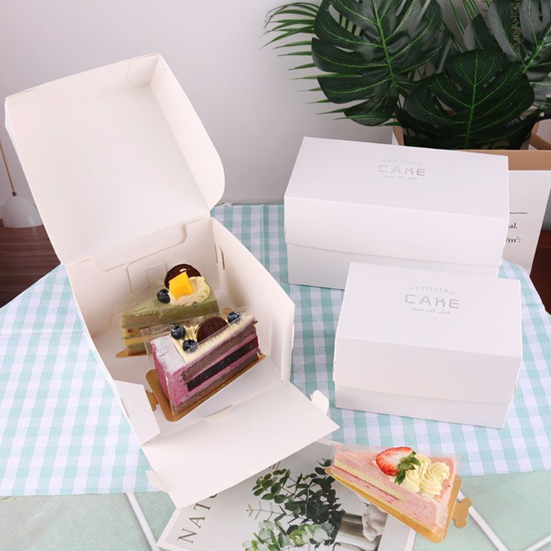 Jual 10pcs box slice cake tinggi dus kotak kue potong slice cake kue ...