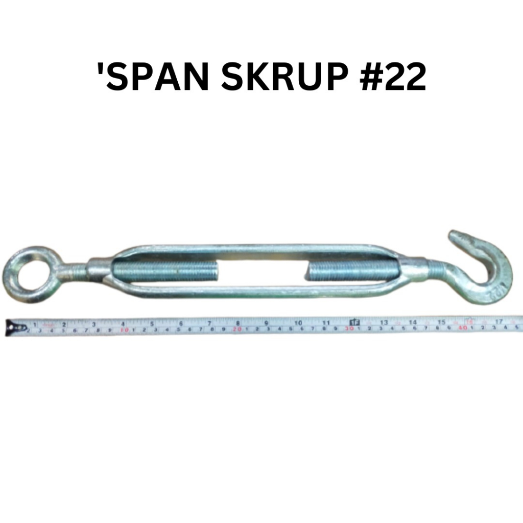 Jual Span Skrup 22mm Jarum Keras M22 Turn Buckle Water Mur Galv Hook ...