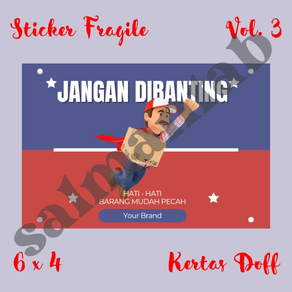 Jual Sticker Fragile Doff 6x4 by Salmantab (Vol. 3) | Shopee Indonesia