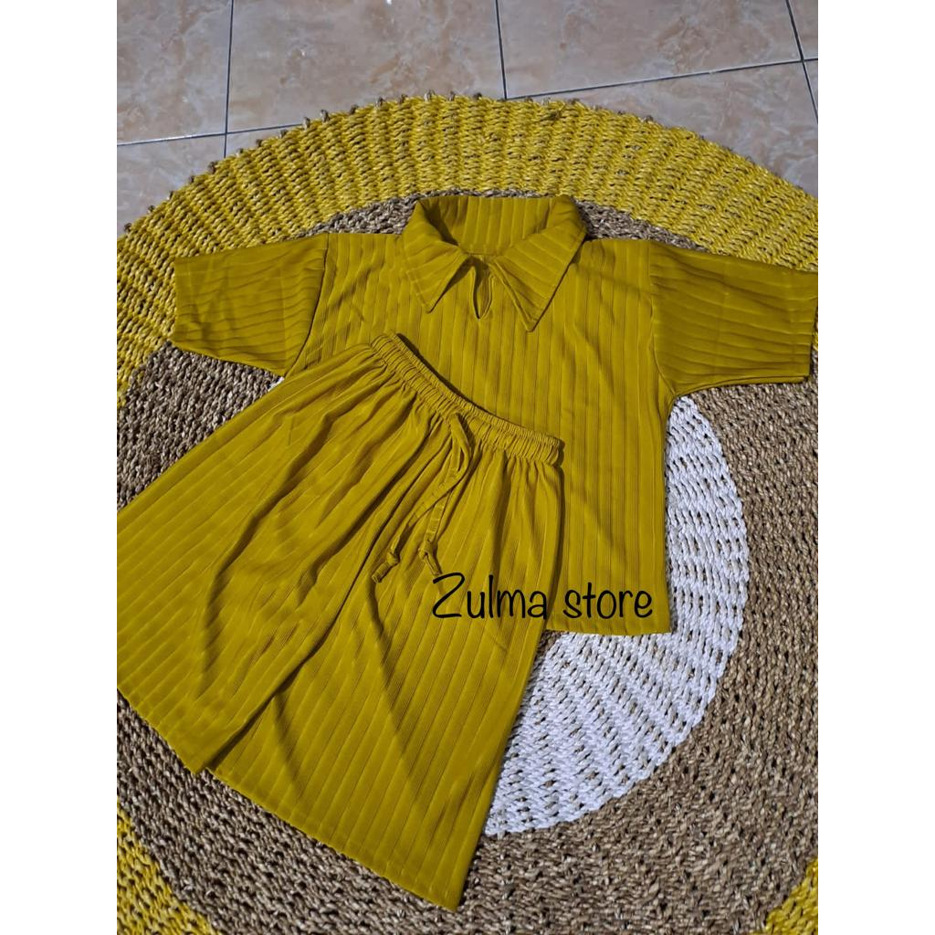 Jual oneset knit hotpant setelan knit pendek setelan baju wanita crop top kerah polo setelan ...