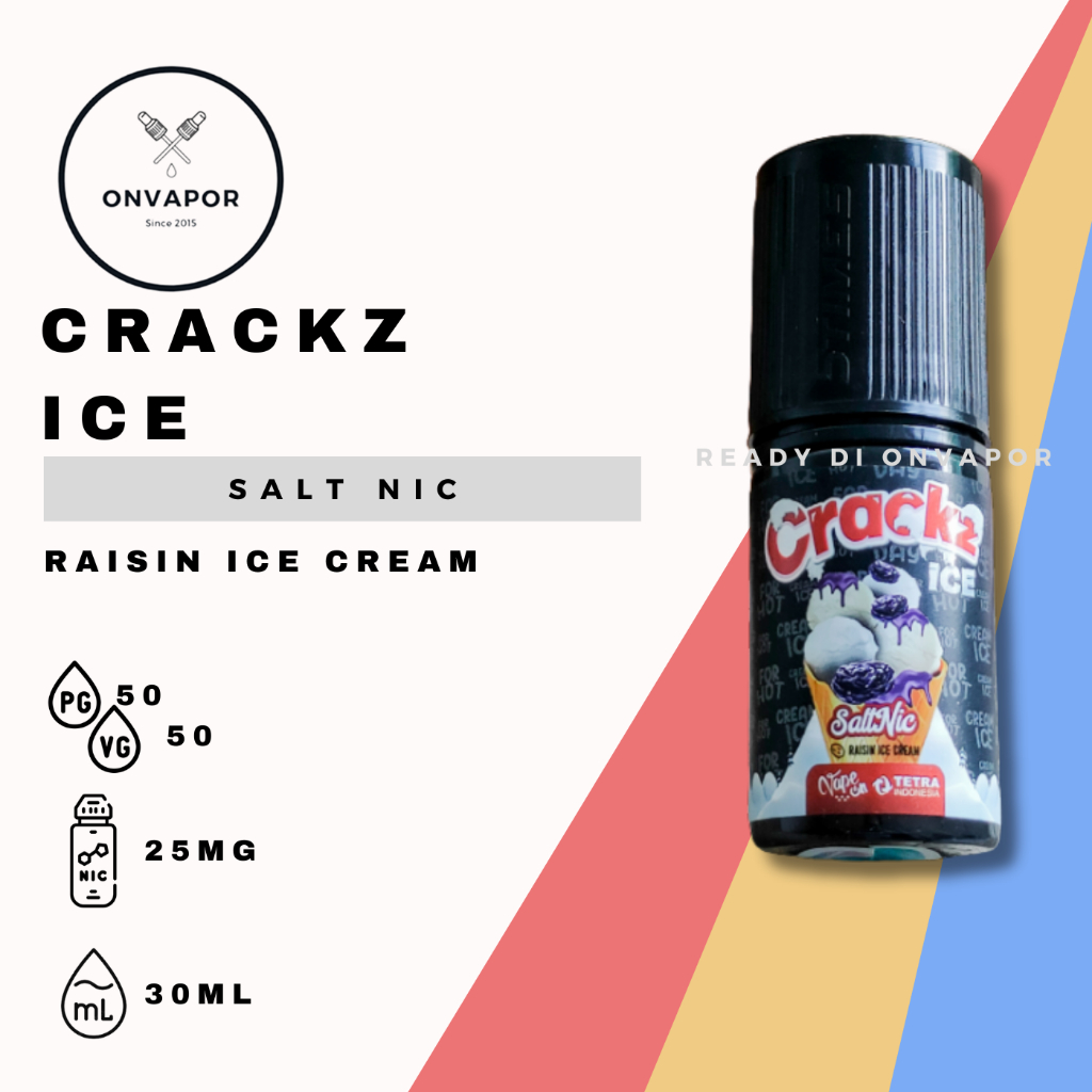 Jual Crackz Ice Cream Raisin Salt Nic Liquid | Shopee Indonesia