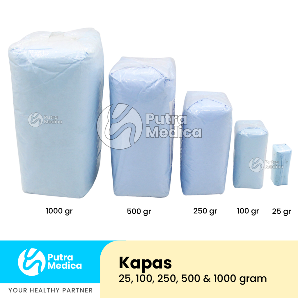 Jual Kapas 25 gram / Pembalut Pelindung Penutup Luka Sekali Pakai ...