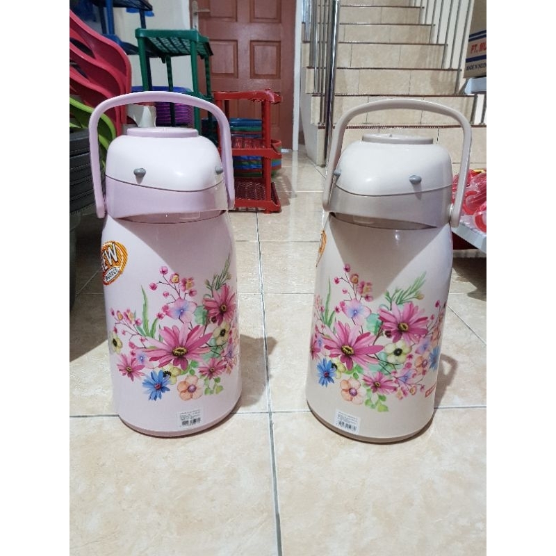 Jual Termos Air Panas Pencet 2 Liter/Termos pompa/Termos Airpot Lion star | Shopee Indonesia