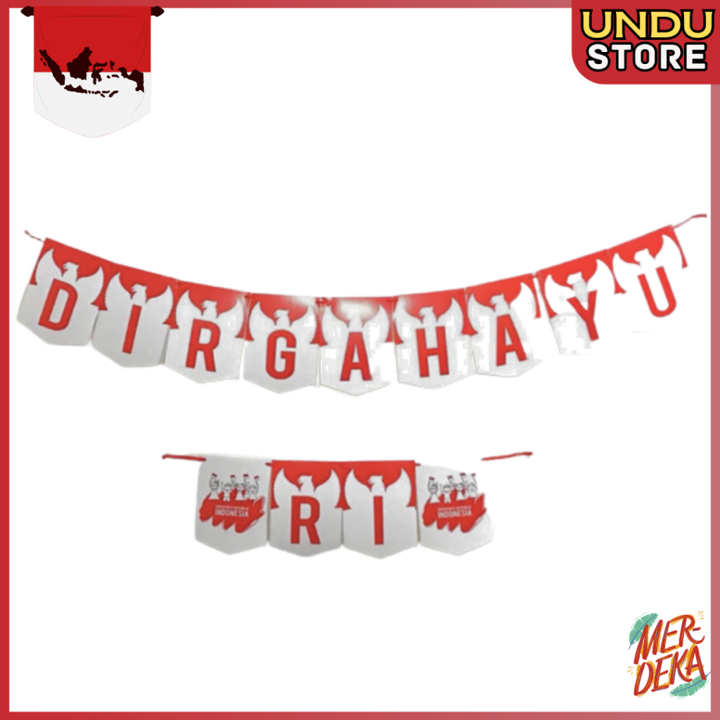 Jual Banner Hiasan / Tempelan Dinding / Banner Gantung Dirgahayu Merah ...