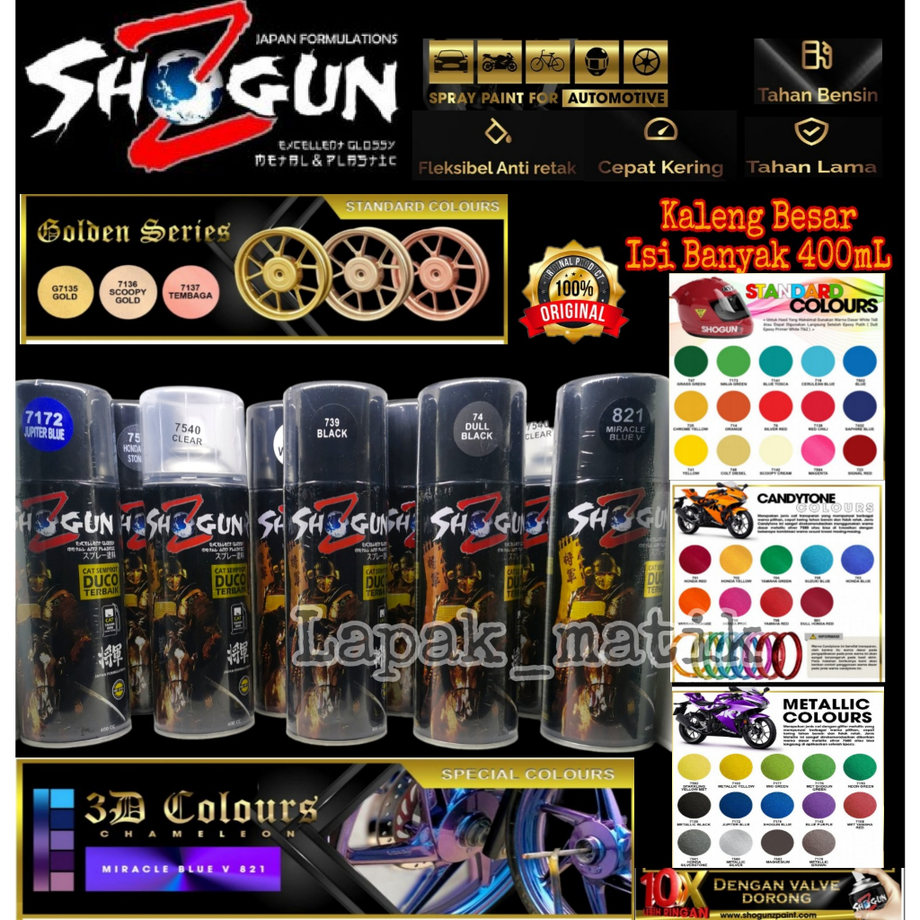 Jual PILOK SHOGUN Z EPOXY HITAM PUTIH CLEAR SILVER HITAM DOFF DAN WARNA ...