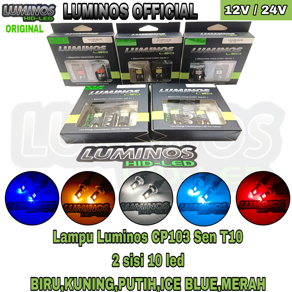 Jual Lampu LED T10 Luminos Senja Sein Lampu Plat Mundur Original CP103 ...