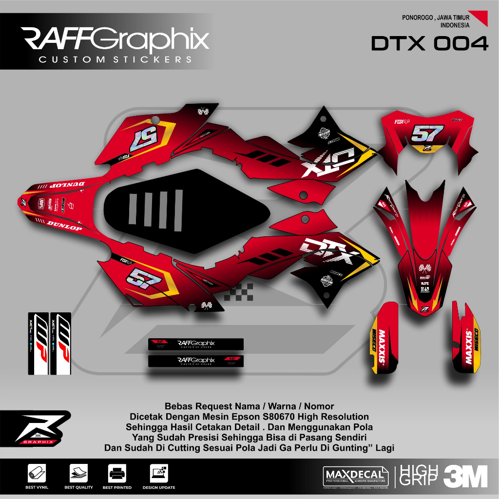 Jual STICKER DECAL DTRACKER KEREN / DECAL DTRACKER MERAH /DECAL ...