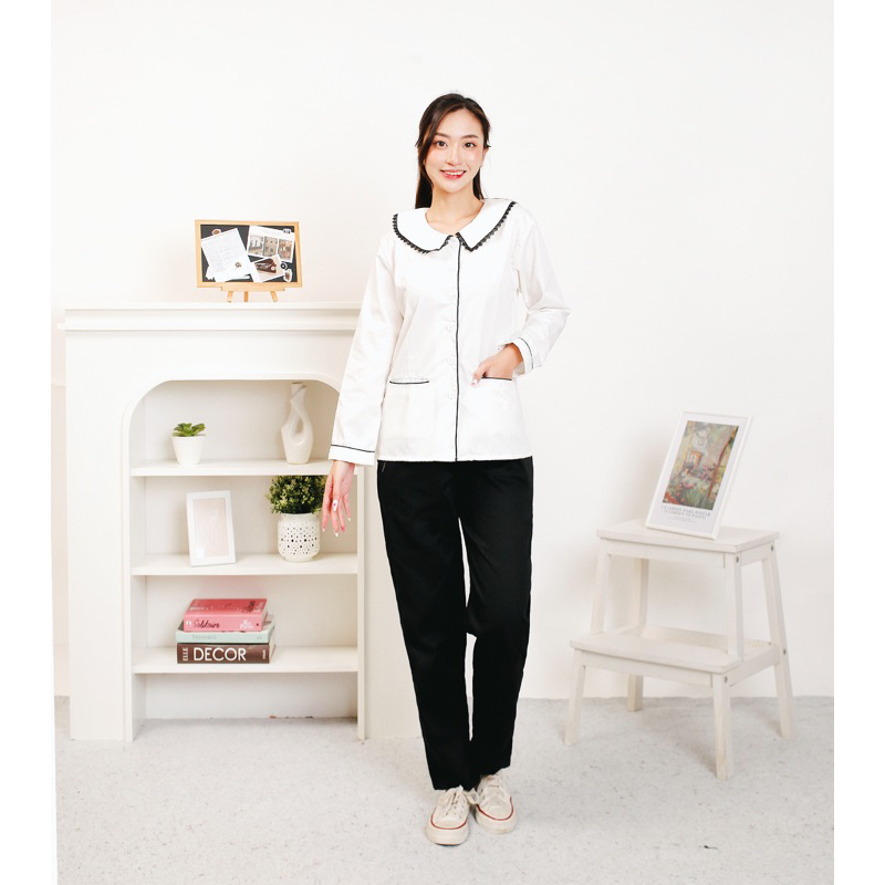 Jual COCO Black & White seragam suster/nanny uniform/baju kerja ...