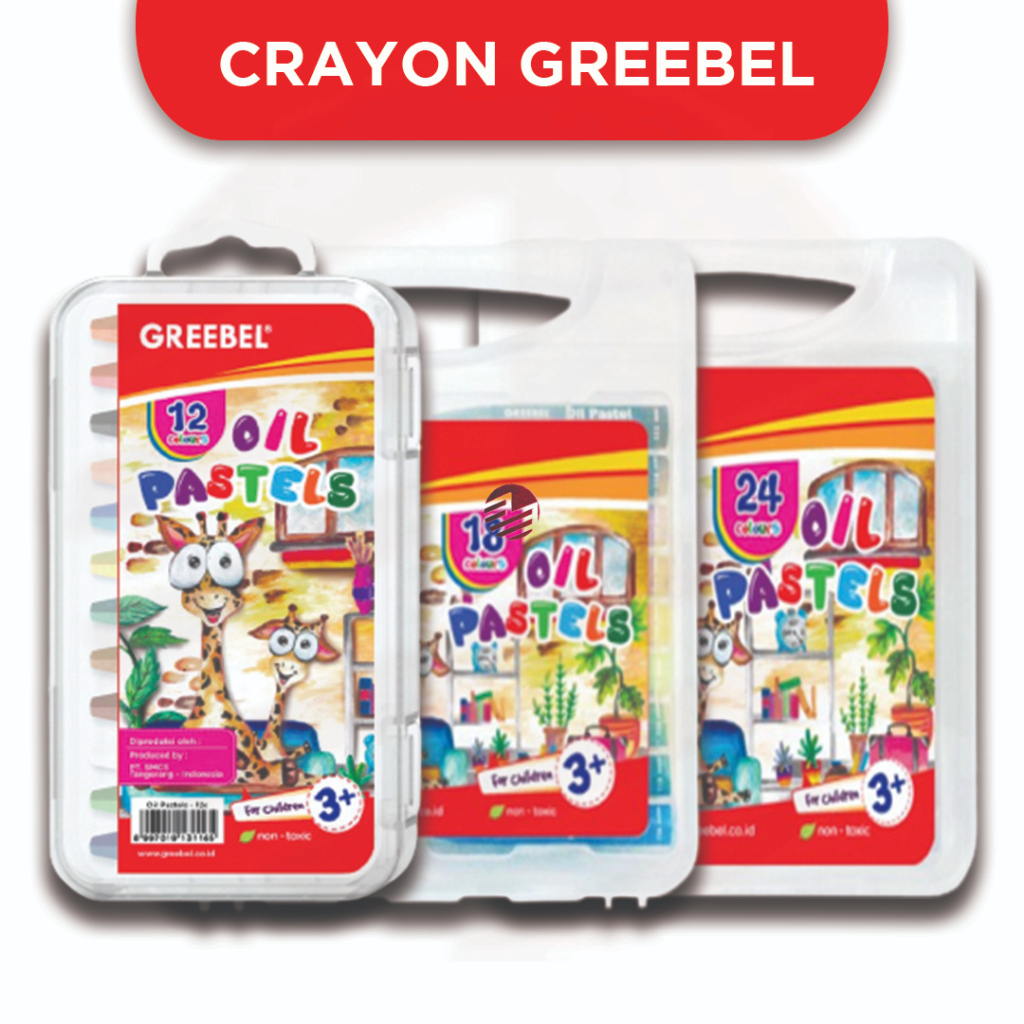 Jual Crayon Greebel 12 / 18 / 24 Warna | Shopee Indonesia