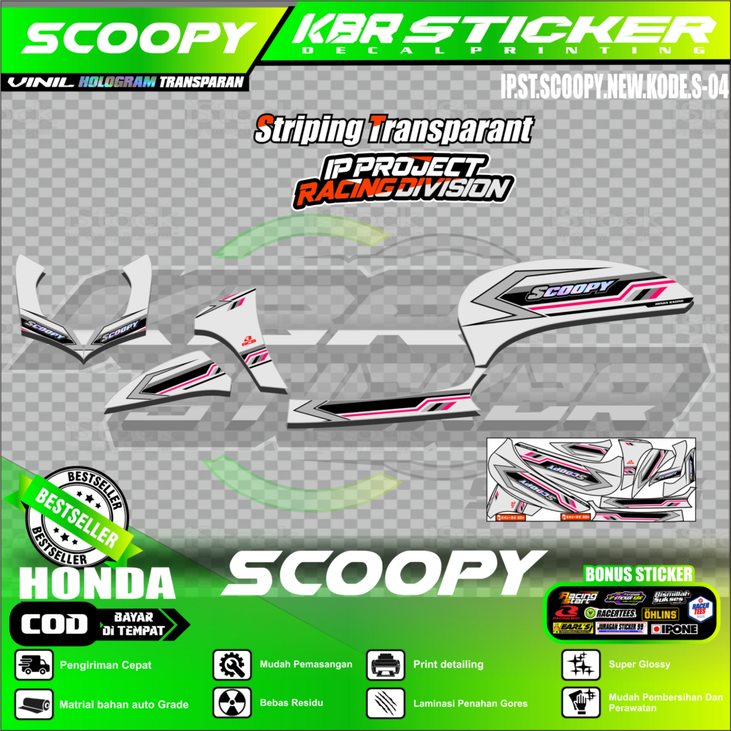 Jual (cod) STIKER STRIPING SCOOPY NEW - STIKER STRIPING MOTOR HONDA ...