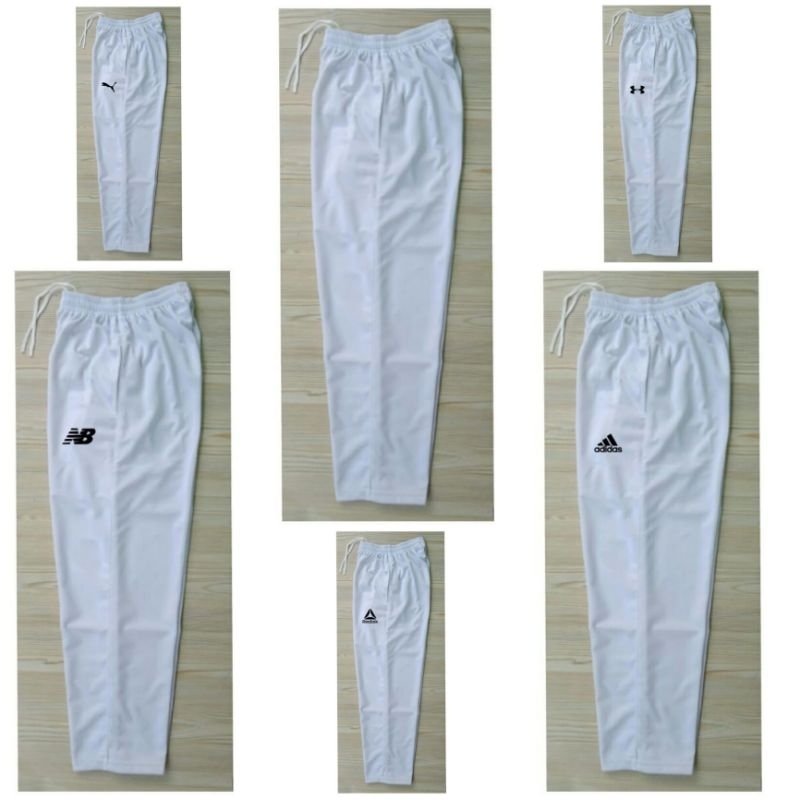 Jual celana training olahraga putih polos senam jogging lari dewasa ...