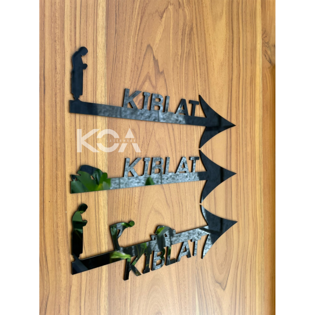 Jual Kiblat Sign Acrylic | Akrilik Petunjuk Arah Kiblat | Sign Board ...