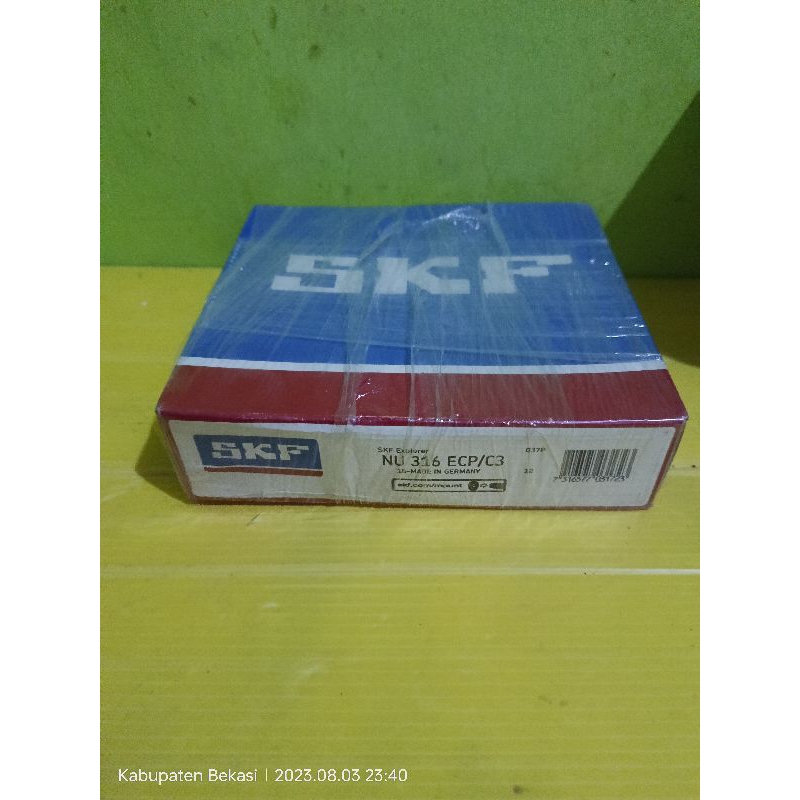 Jual NU 316 ECP C3 SKF Cylindrical Roller Bearing 80X170X39 mm ( As Lurus ) | Shopee Indonesia