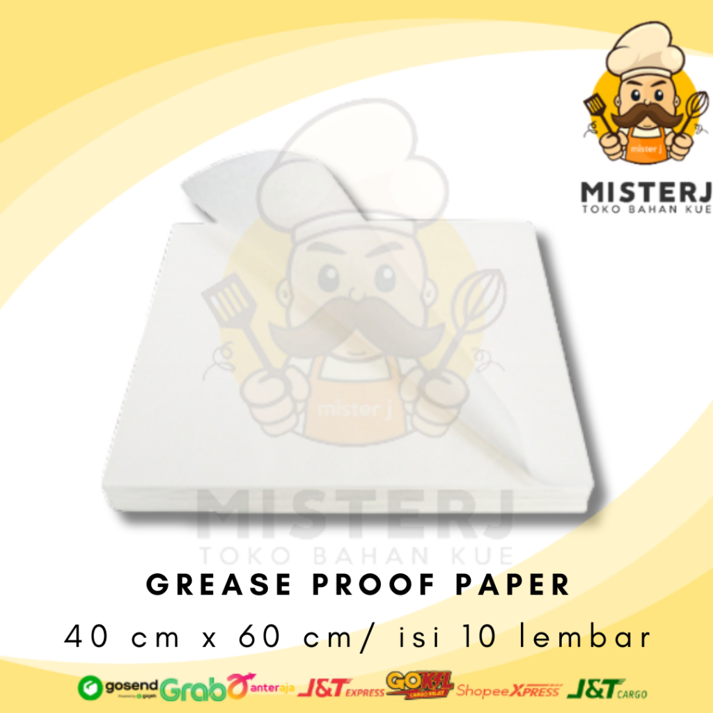 Jual Grease Proof Paper | 40 cm x 60 cm | 10 Lembar | Alas Adonan ...