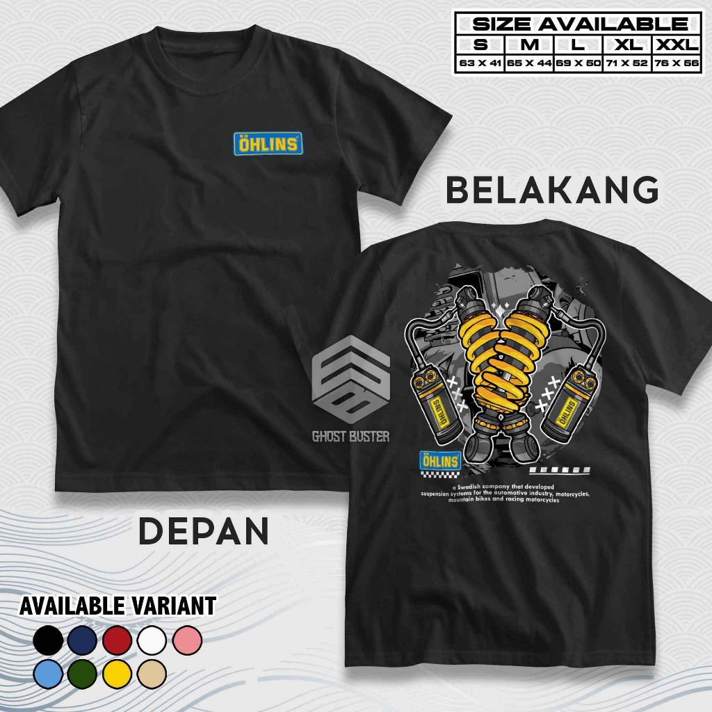 Jual Kaos Racing Ohlins Shockbreaker Baju Distro Motor Herex Honda Gank ...