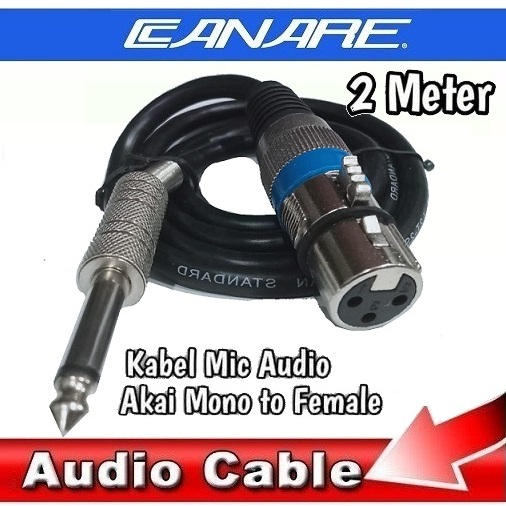 Jual Kabel Microphone Cable Mic Standar CANARE 2M 3 pin XLR audio ...