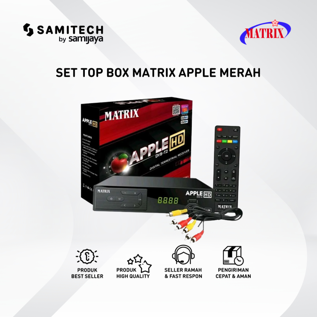 Jual SET TOP BOX MATRIX APPLE MERAH DIGITA - DVB T2 MATRIX APPLE HD ...