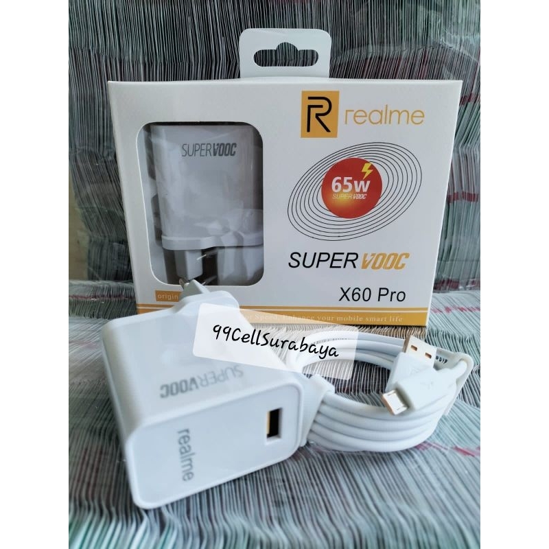 Jual TC | Charger Realme 65W Super VOOC | Charger X60 Pro Micro USB ...
