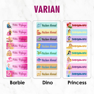 Jual Stiker Label Nama Anak Custom Ukuran S isi 48 pcs Label Nama Anak ...