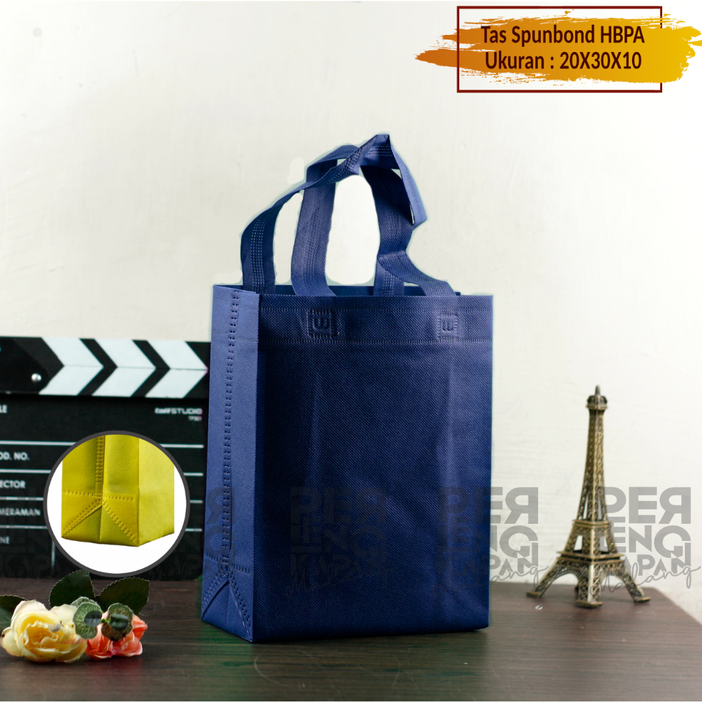 Jual HBPA 75GSM Tas Box Spunbond Goodie Bag Laken Standing Handle ...