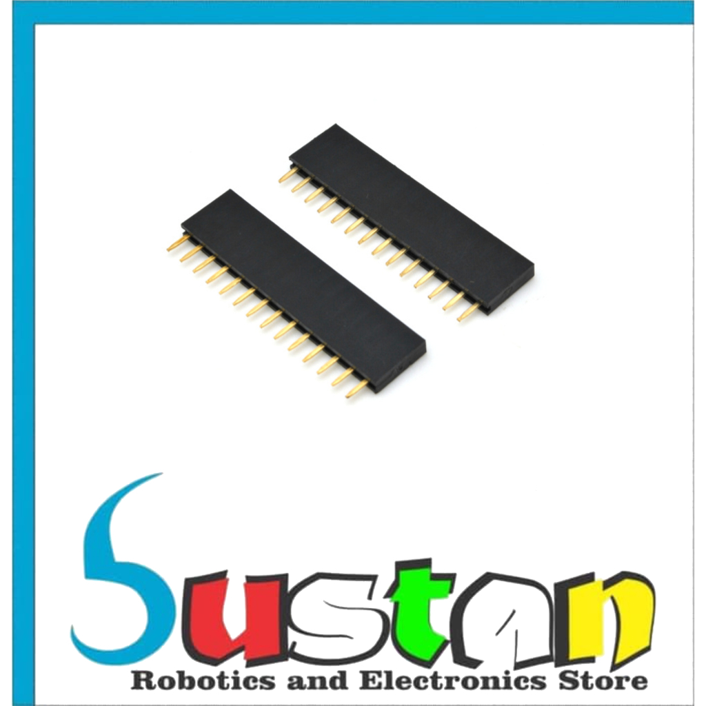 Jual HEADER FEMALE 1X14 PIN 14P 2.54MM SINGLE ROW HEADER LURUS 1 X 14 P ...