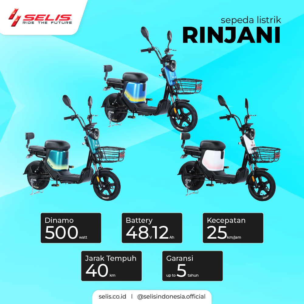 Jual Sepeda Listrik SELIS - Tipe Rinjani | Shopee Indonesia