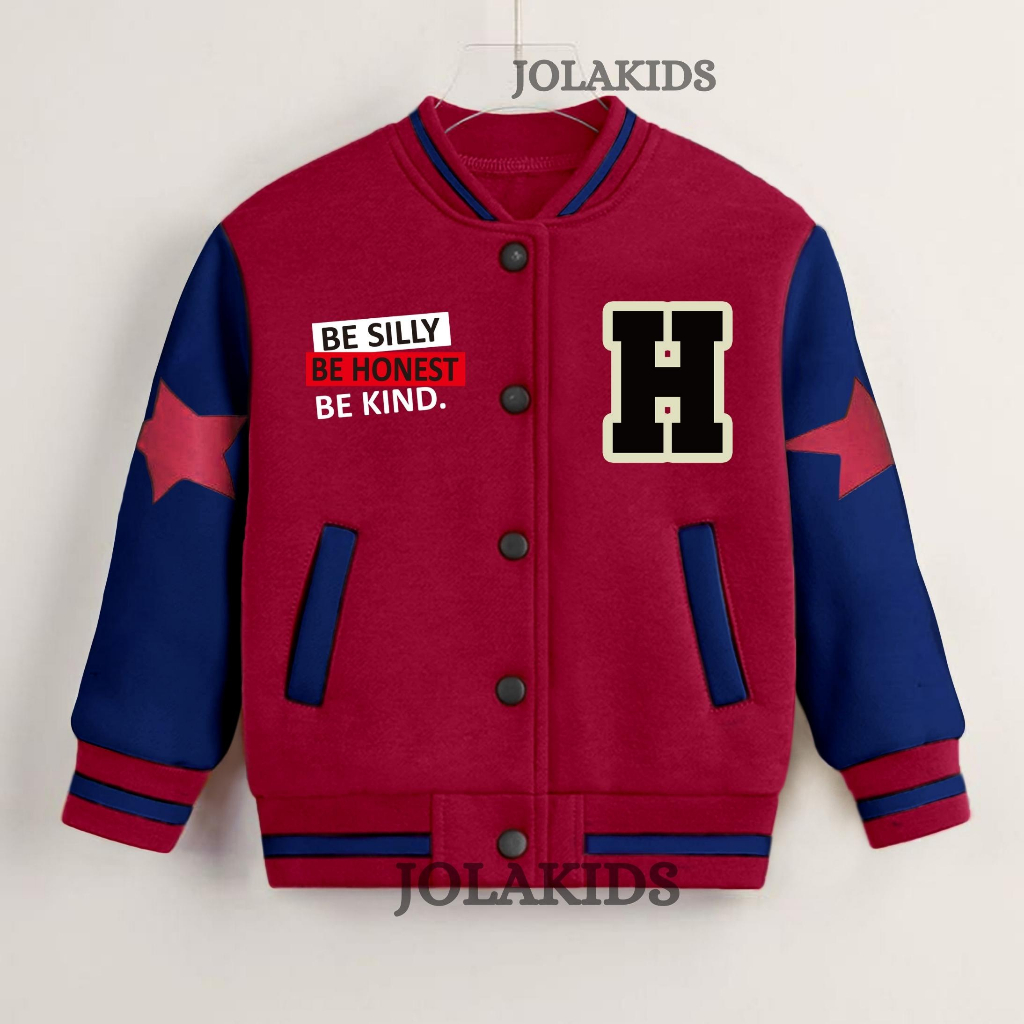 Jual Varsity Jaket Baseball anak Umur 2 3 4 5 6 7 8 9 10 11 12 Tahun ...