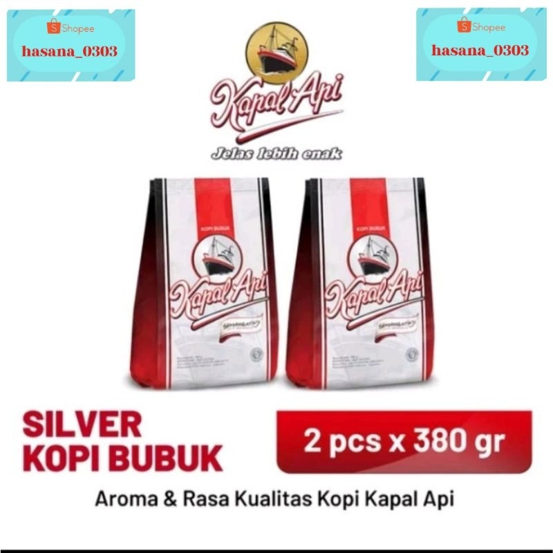 Jual kopi kapal api silver 350gr [ 2 Bungkus ] | Shopee Indonesia