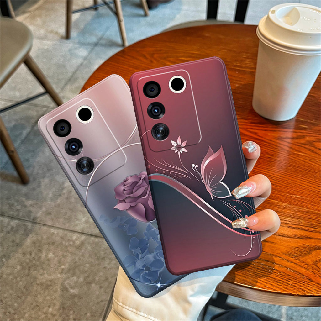 Jual Silikon Vivo V27 V27e 5G Case Pelindung Kamera Motif Bunga Mawar ...