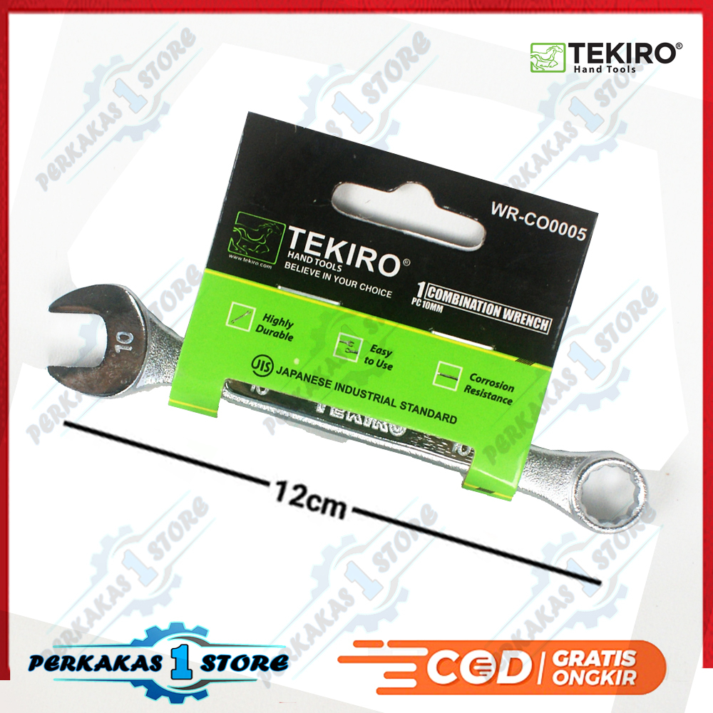 Jual TEKIRO COMBINATION WRENCH 10MM - KUNCI RING PAS TEKIRO 10 MM ...