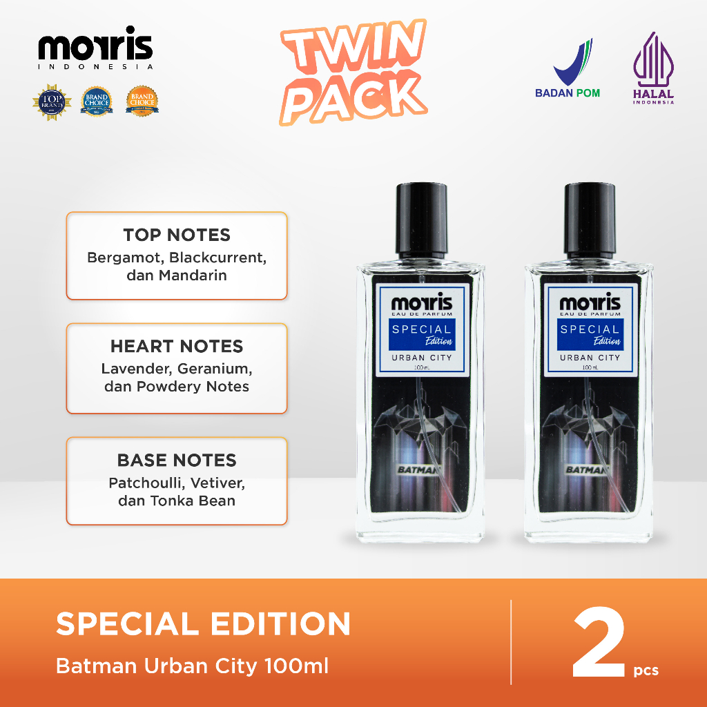 Jual Morris Batman Urban City Special Edition Parfum Pria 100 ml x 2 ...