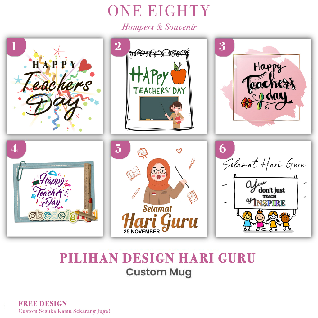 Jual Pilihan Desain Tema Hari Guru Teachers Day Untuk Custom MUG Dan ...