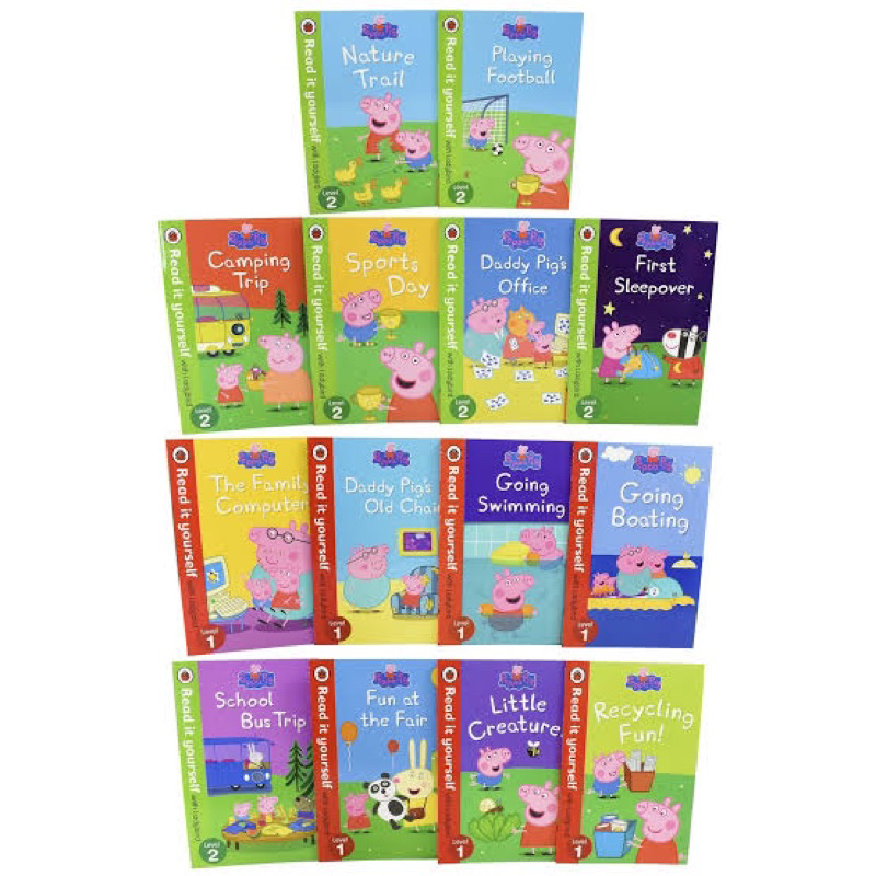 Jual peppa pig read it yourself with ladybird level 1 2 kids reading book buku belajar membaca ...