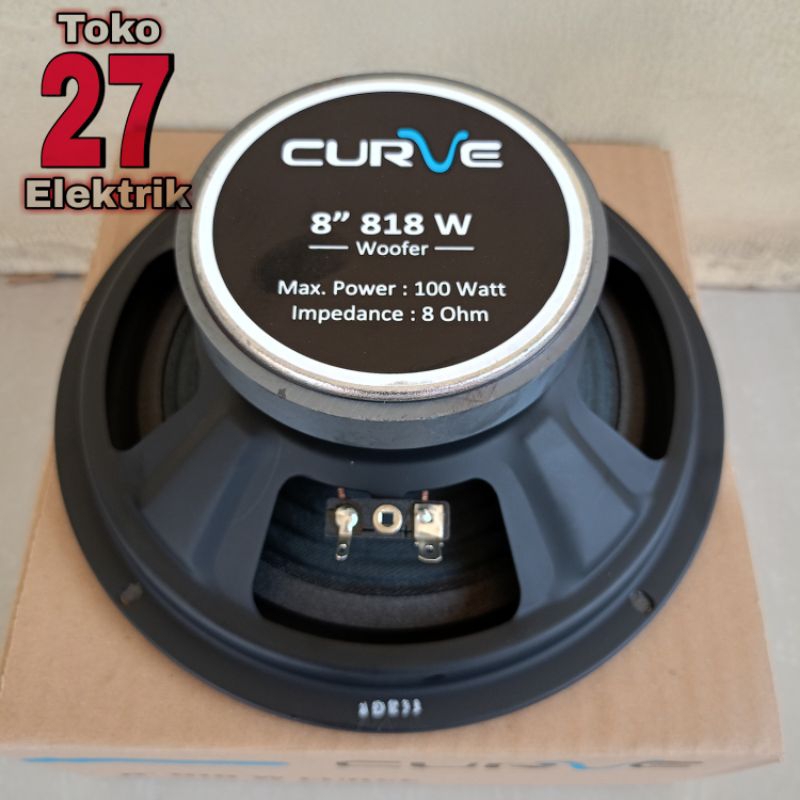 Jual Speaker Woofer Curve 8 inch 818 W 100 WATT | Shopee Indonesia