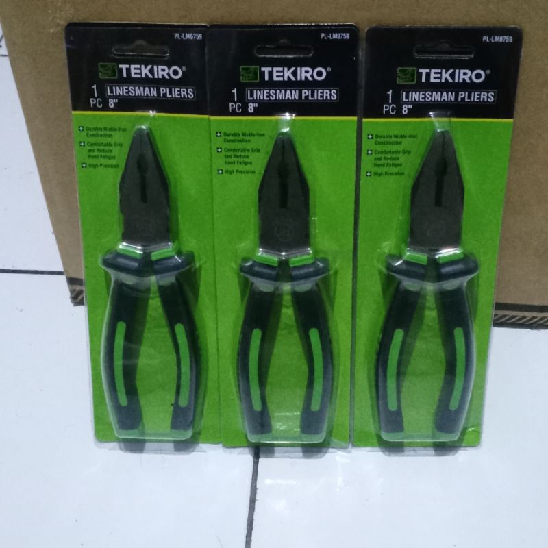 Jual tekiro tang kombinasi 8 inch /linesman pliers 8 inch tekiro ...