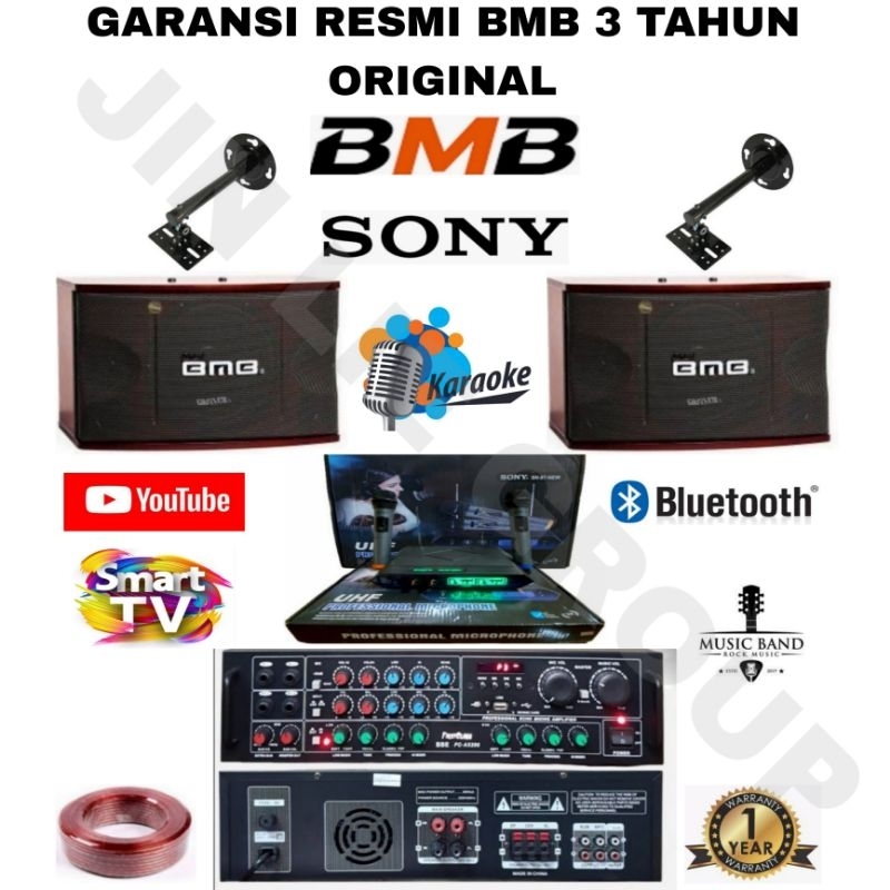 Jual PAKET SOUND BMB KARAOKE 10 INCH BLUETOOTH SMARTV SIAP NYANYI MIC WIRELESS | Shopee Indonesia