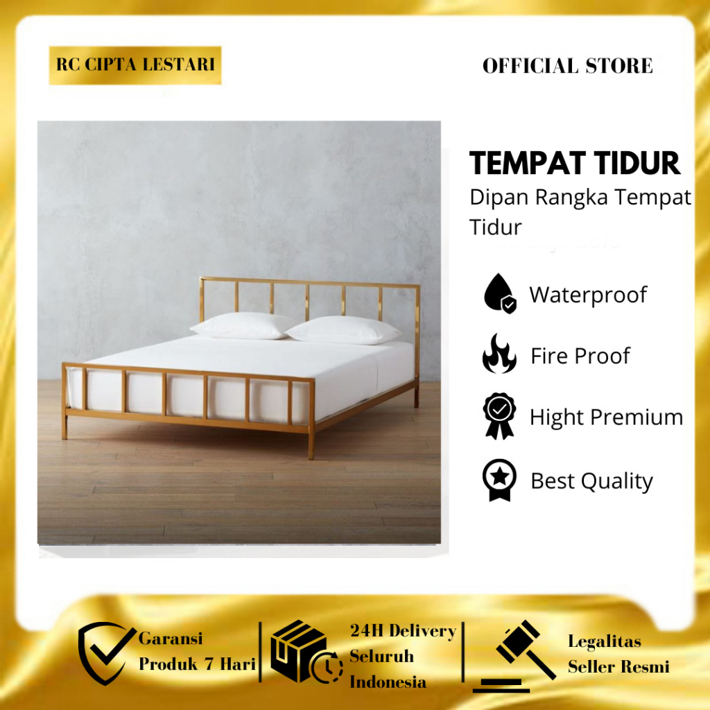 Jual Ranjang Besi Kokoh Divan Tempat Tidur Industrial 120x200 | Shopee ...