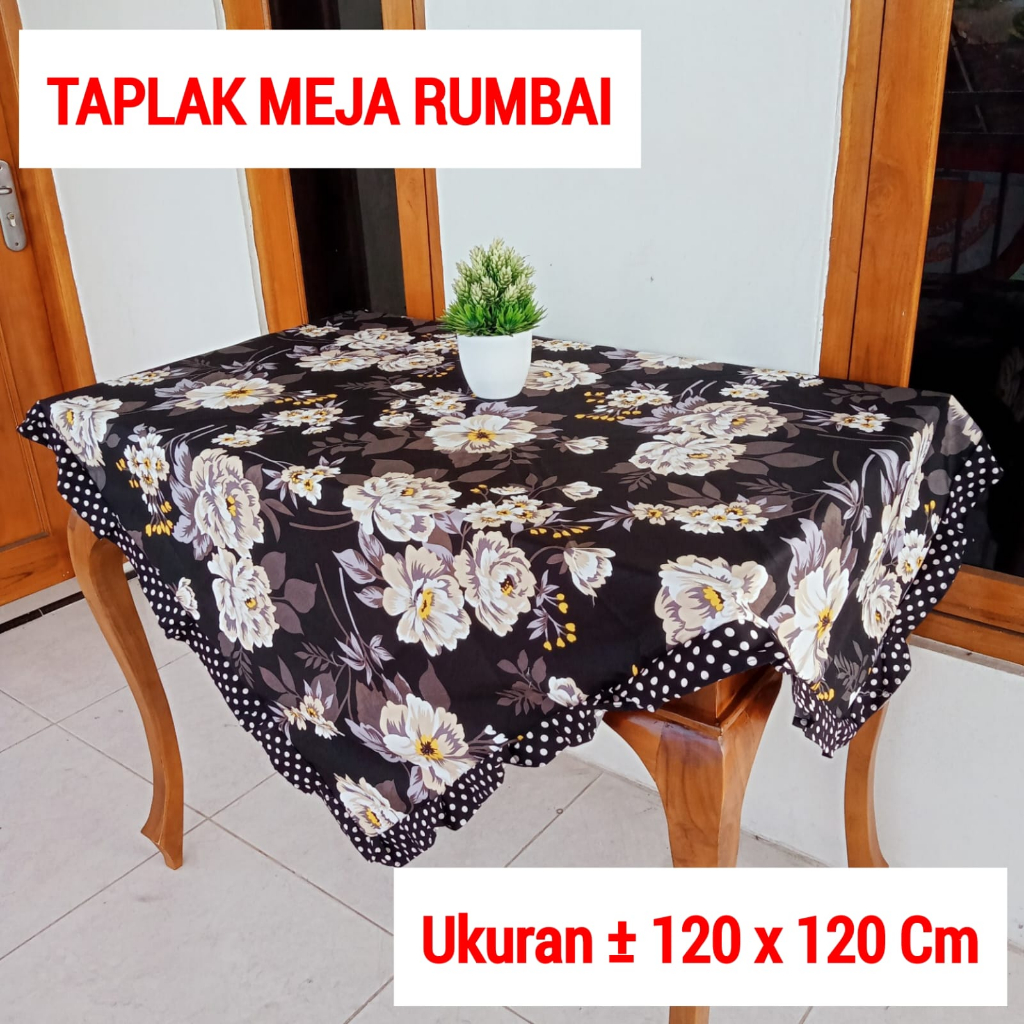 Jual TAPLAK MEJA KAIN RUMBAI PERSEGI SEGI EMPAT UKURAN 120 X 120 CM ...