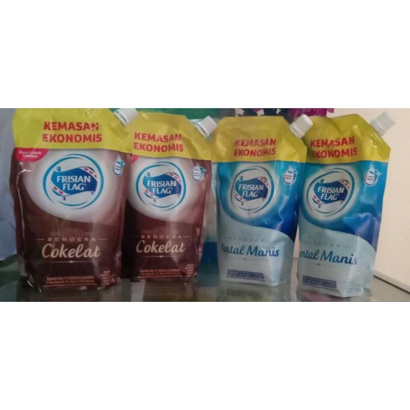 Jual SKM - Susu Kental Manis Frisian Flag coklat putih - 545ml | Shopee ...