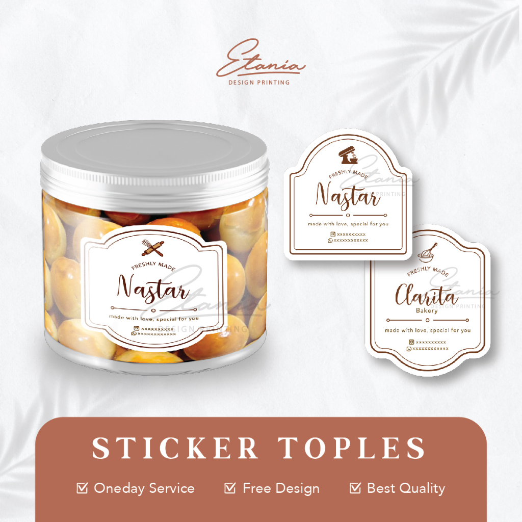 Jual Sticker Toples kue kering lebaran Label toples kue | Shopee Indonesia