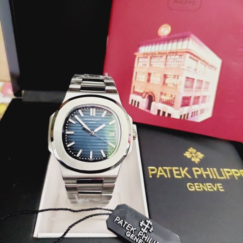 Jual Special Edition Ptek Phlipp Blue Dial Sett Box Ori Jam Tangan ...
