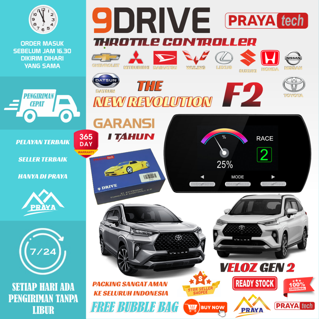 Jual F2 9 drive Piggyback Remap Ecu new 9drive Piggy back Throttle ...