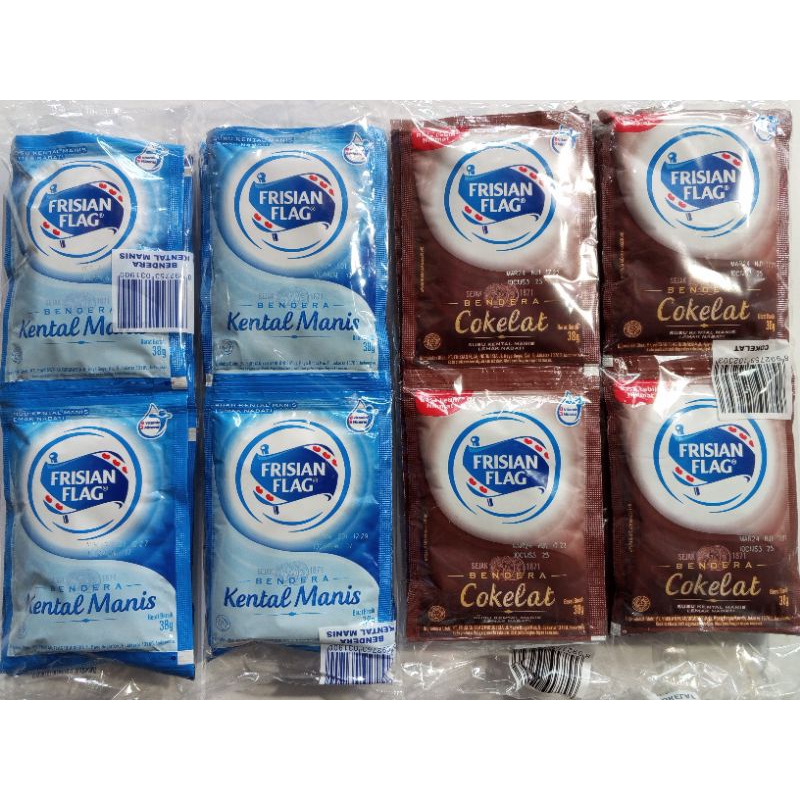 Jual Susu Bendera Sachet - Frisian Flag isi 6 Sachet @38gr | Shopee ...