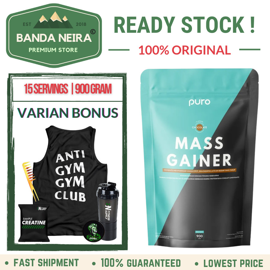 Jual PURO MASS GAINER Protein Weight Gain Gainer | 15 SAJIAN | 900 GR ...