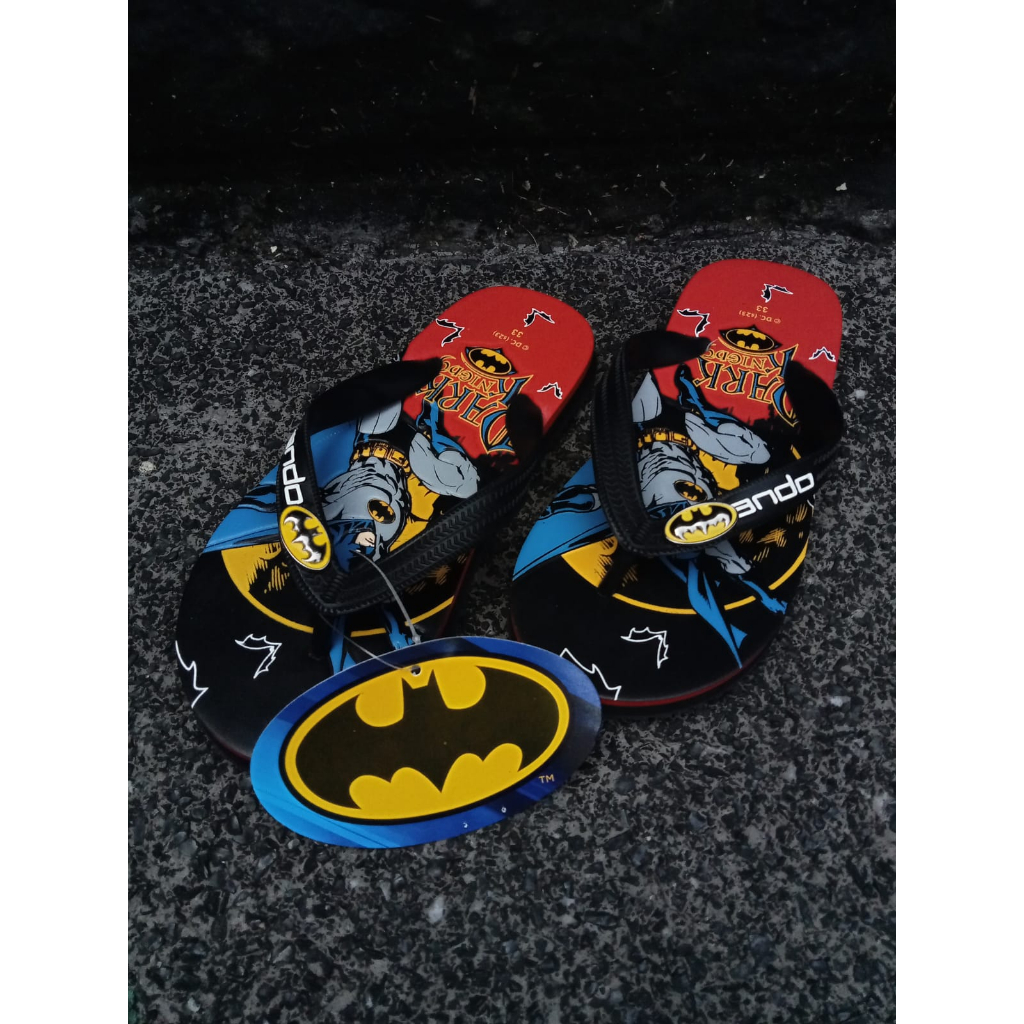 Jual SANDAL BATMAN JEPIT ANAK SD SMP ORIGINAL DISNEY ANDO BT 210 28-37 ...