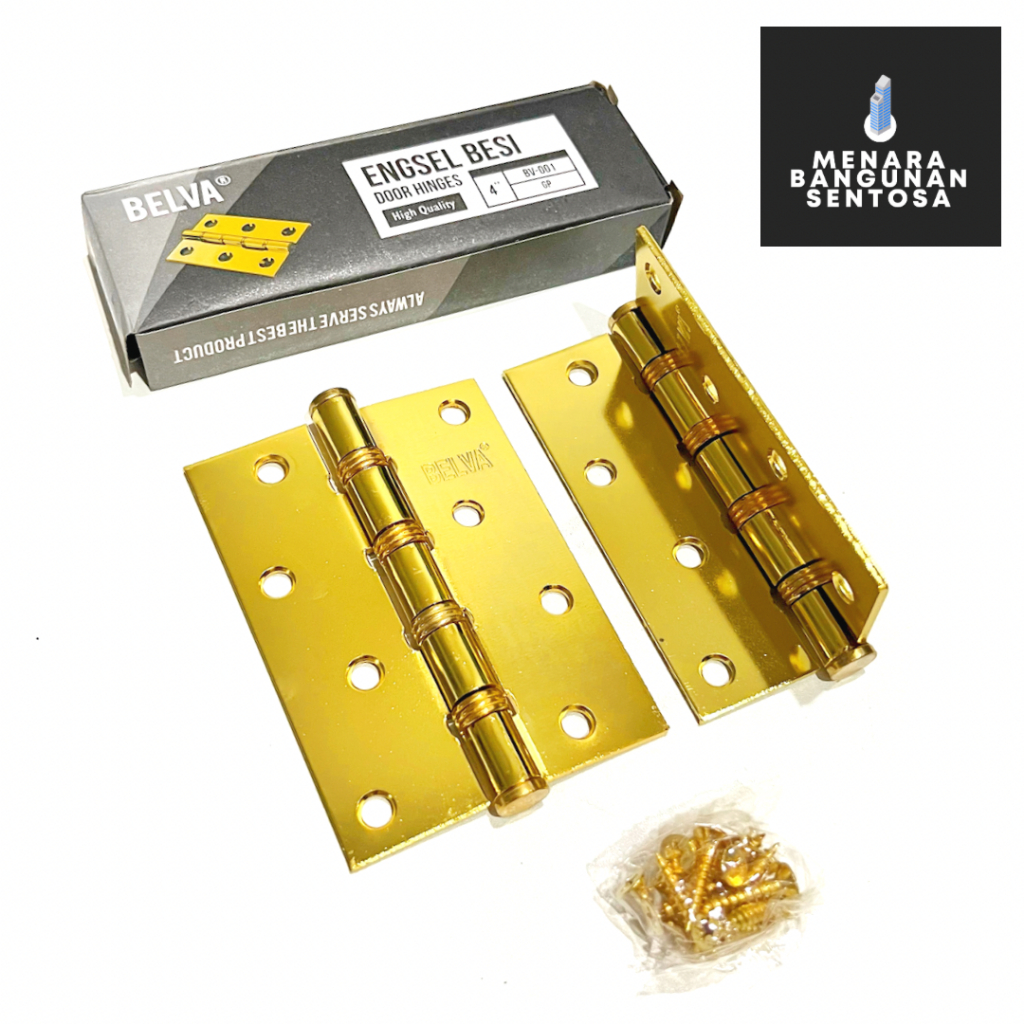 Jual Engsel Besi Belva 4" Kuning / Engsel Pintu Jendela Gold | Shopee ...