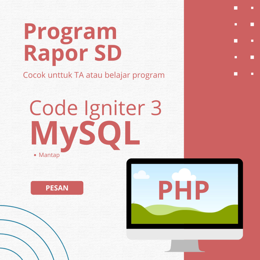 Jual Program Aplikasi Rapor SD Program Rapor SD Sederhana Tugas Akhir Belajar Program Php Ci3 ...