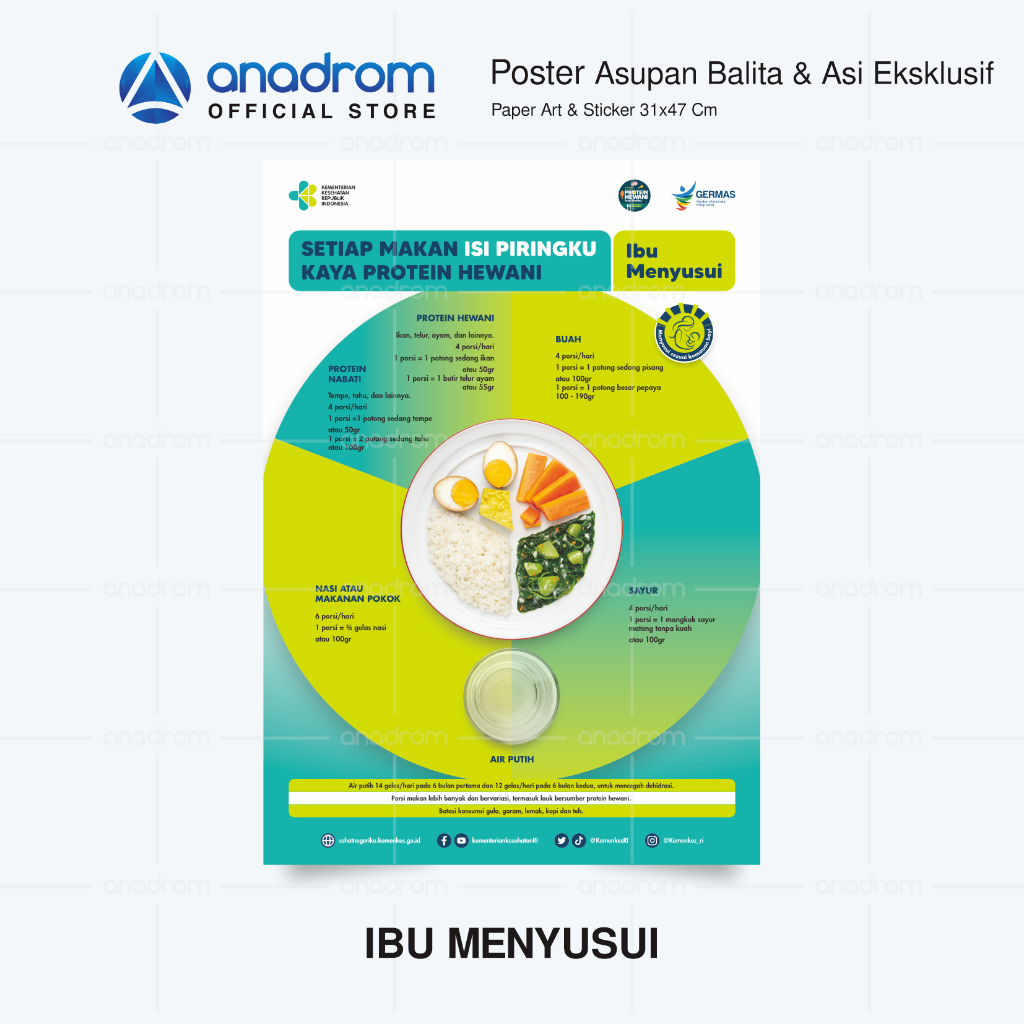 Jual Poster Asupan Balita & Asi Eksklusif | Poster Kesehatan | Anadrom ...